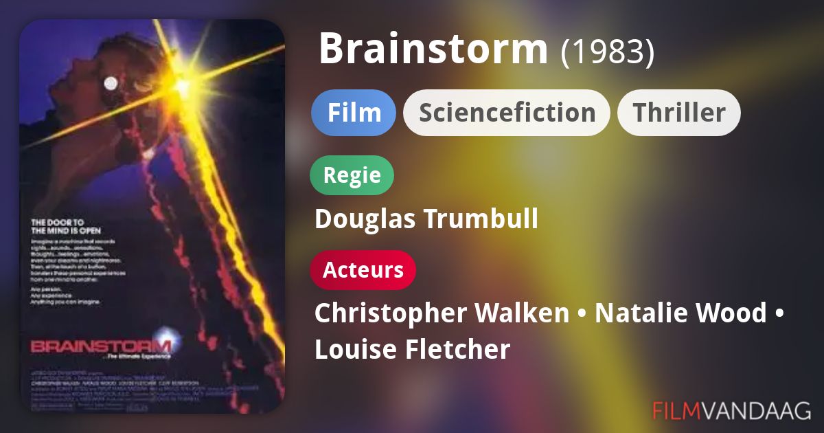Brainstorm (film, 1983) - FilmVandaag.nl