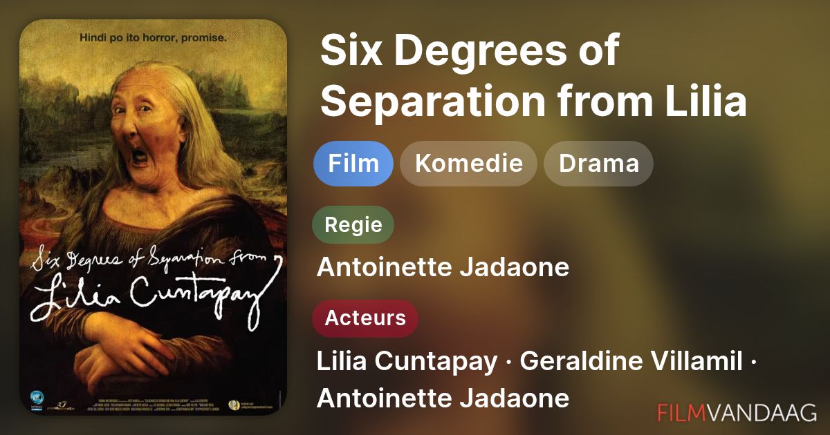 Alle acteurs in Six Degrees of Separation from Lilia Cuntapay (film ...