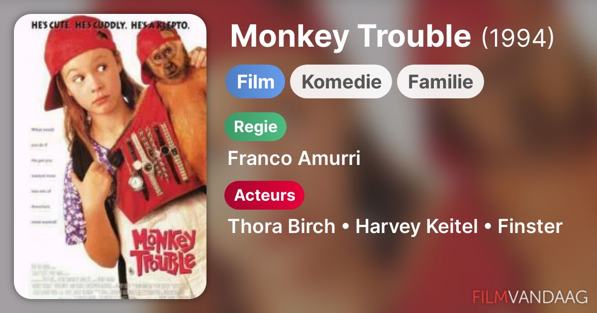 Monkey Trouble (film, 1994) - FilmVandaag.nl