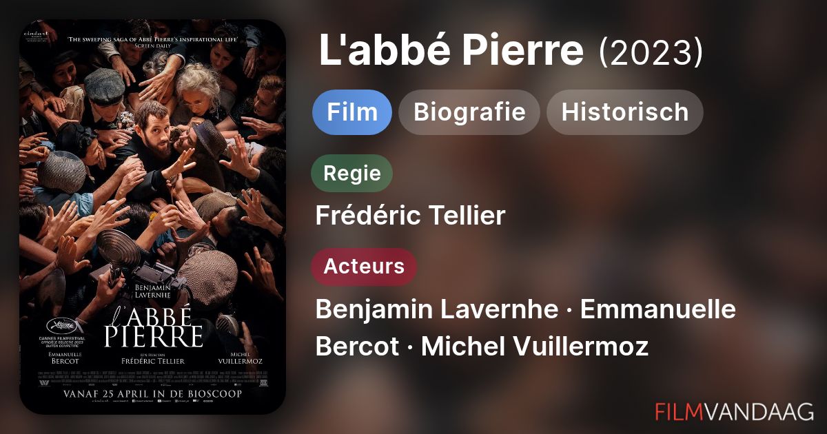 L'abbé Pierre (film, 2023) - FilmVandaag.nl
