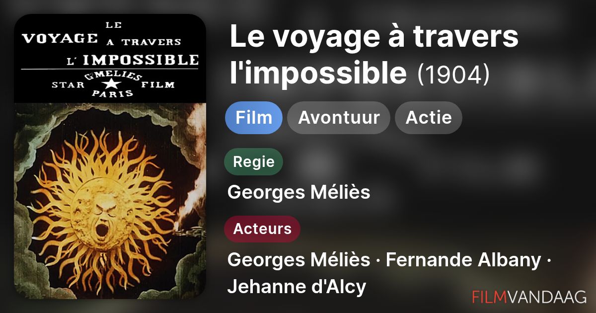 Le voyage à travers l'impossible (film, 1904) - FilmVandaag.nl