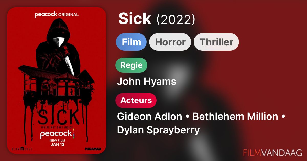 Sick (film, 2022) - FilmVandaag.nl
