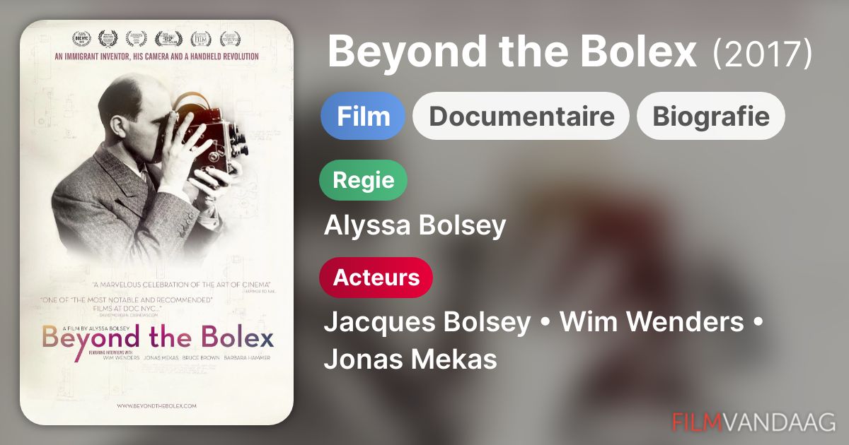 Beyond the Bolex (film, 2017) - FilmVandaag.nl