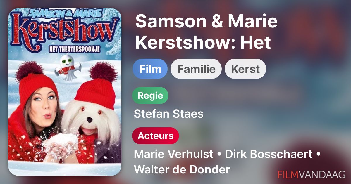Samson & Marie Kerstshow: Het theaterspookje (film, 2022) kopen op dvd of blu-ray - FilmVandaag.nl