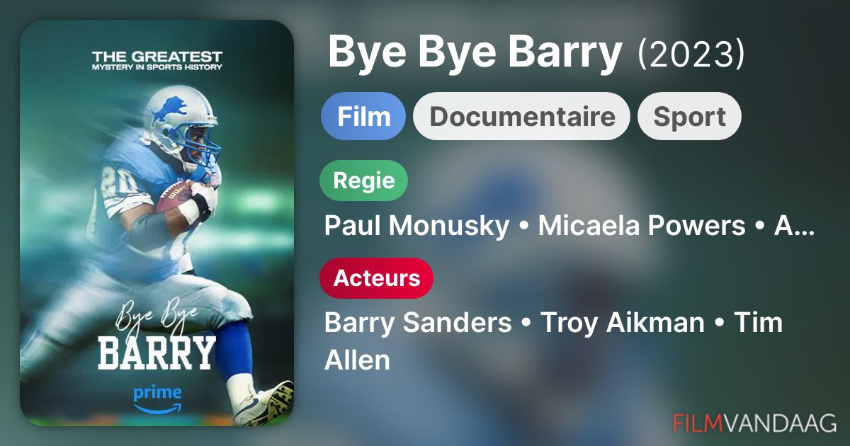 Bye Bye Barry (film, 2023) - FilmVandaag.nl