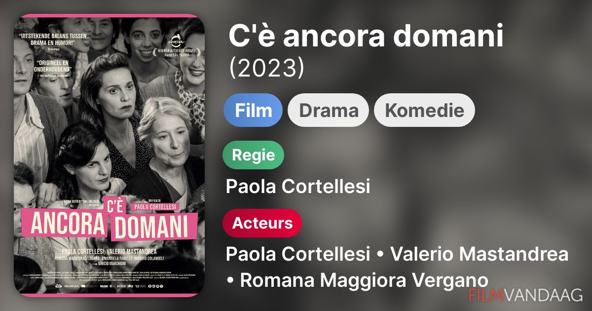 C'è ancora domani (film, 2023) - FilmVandaag.nl