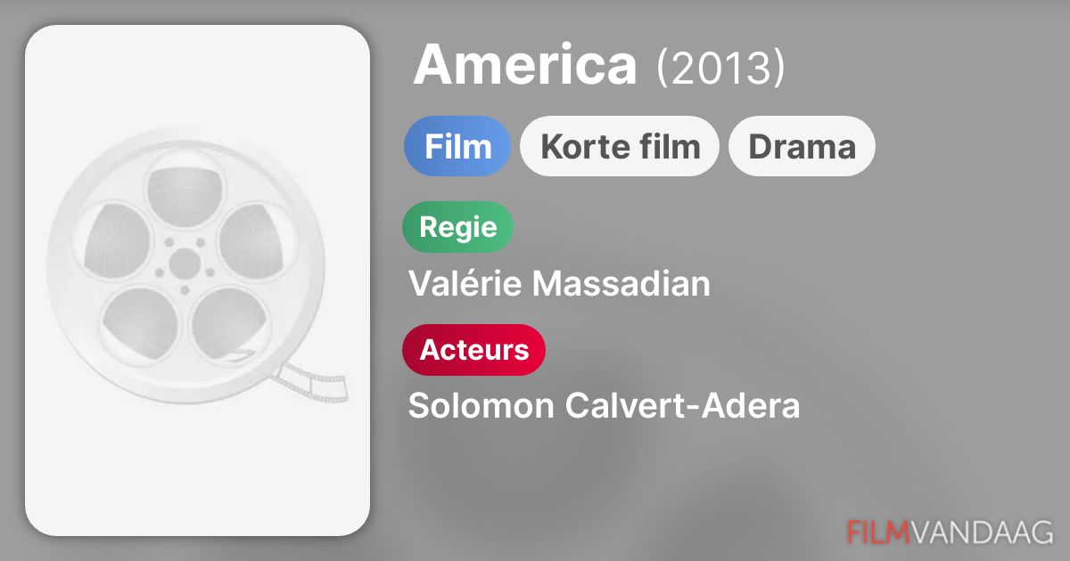 America (film, 2013) - FilmVandaag.nl