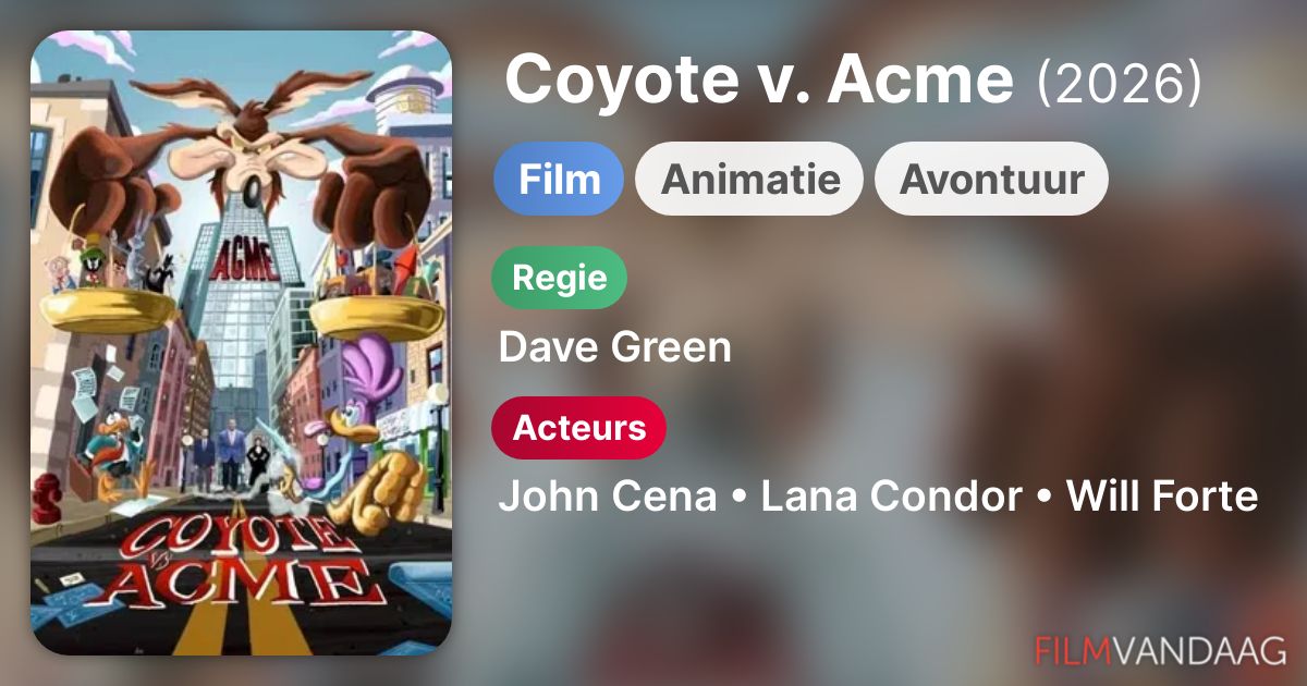Coyote v. Acme (film) - FilmVandaag.nl