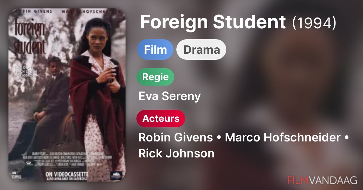 Foreign Student (film, 1994) - FilmVandaag.nl