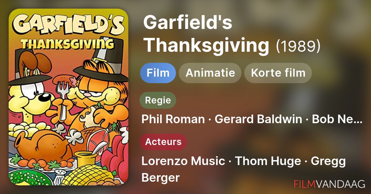 Garfield's Thanksgiving (film, 1989) - FilmVandaag.nl