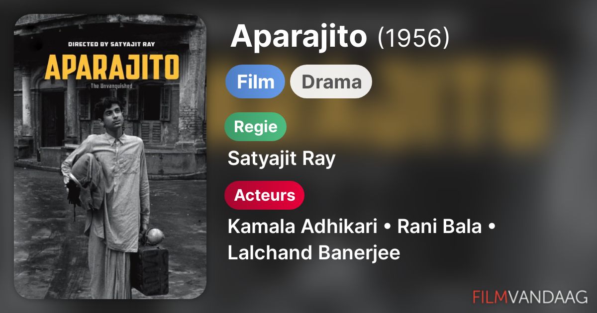 Aparajito (film, 1956) - FilmVandaag.nl