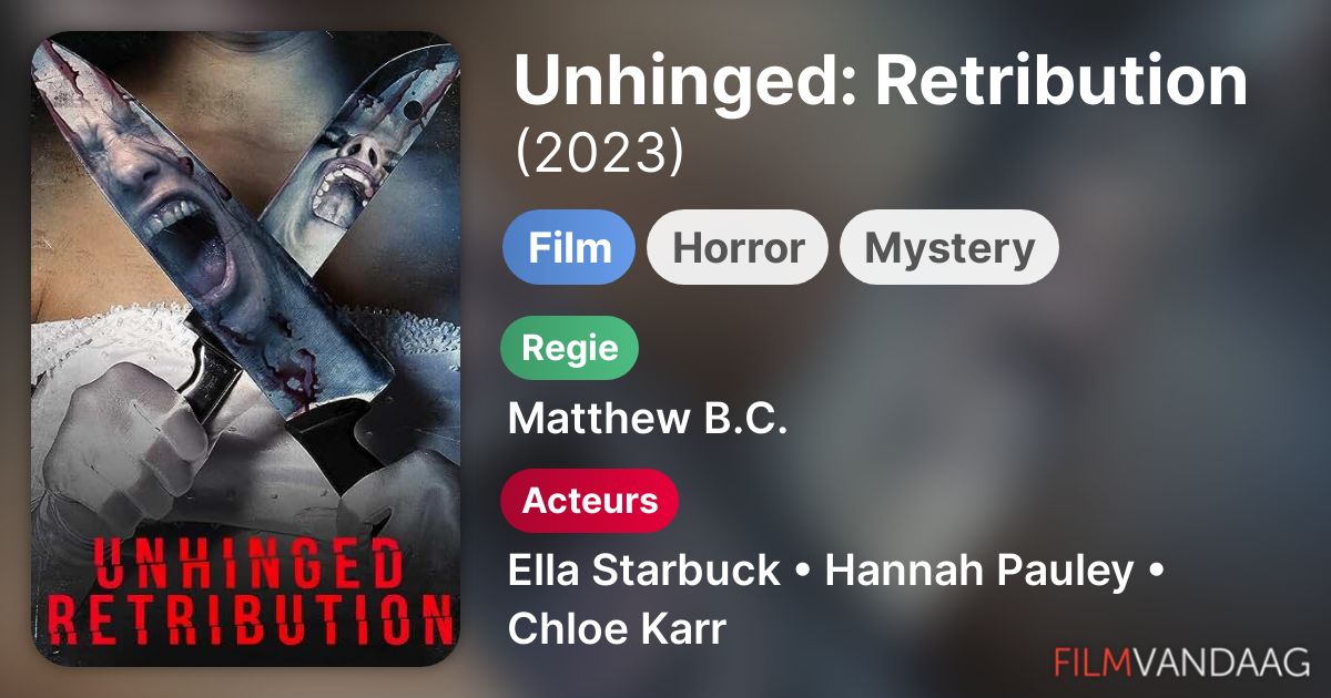 Unhinged: Retribution (film, 2023) kopen op dvd of blu-ray - FilmVandaag.nl