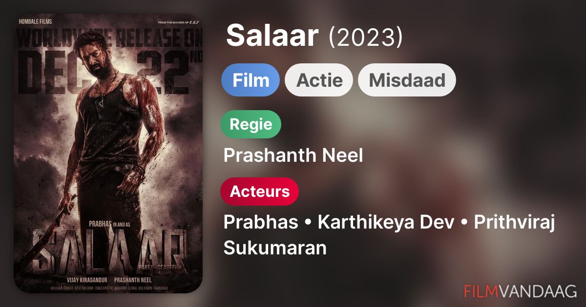 Salaar (film, 2023) - FilmVandaag.nl