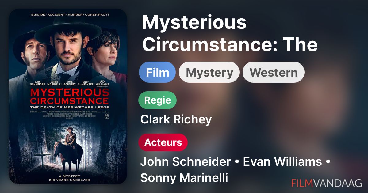 Mysterious Circumstance: The Death of Meriwether Lewis (film, 2022) - FilmVandaag.nl