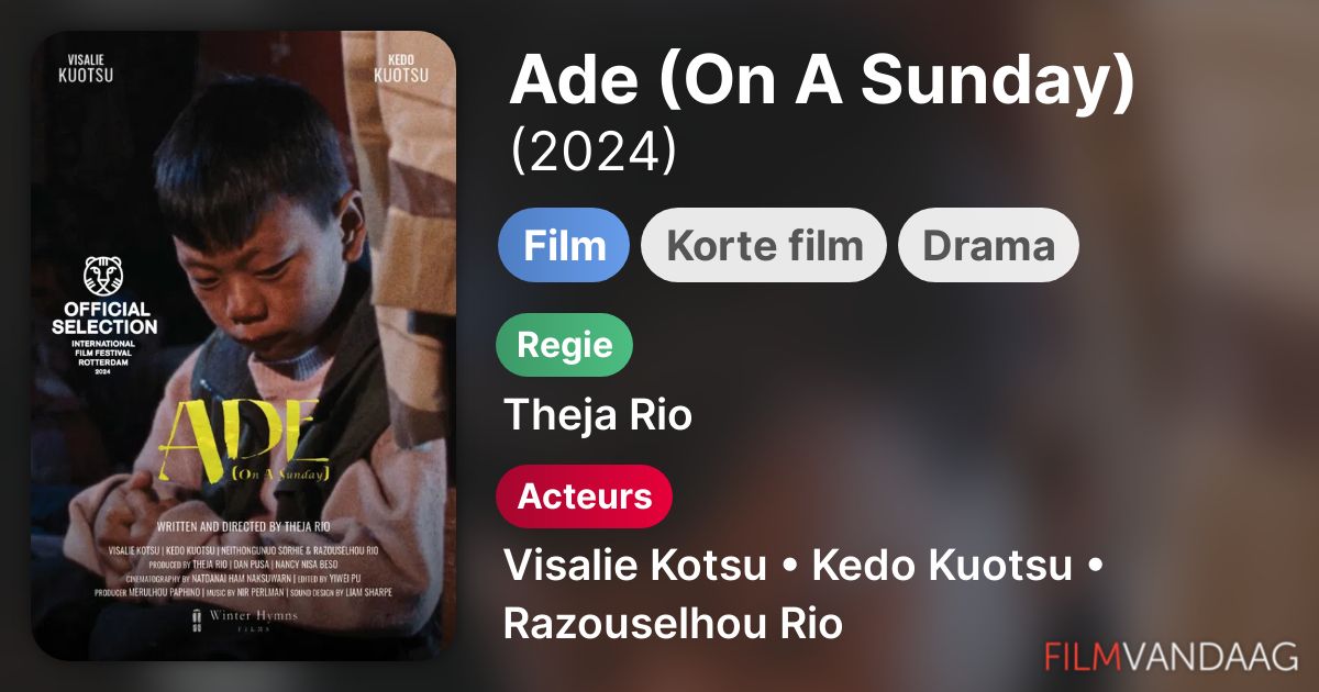 Ade (On A Sunday) (film, 2024) - FilmVandaag.nl