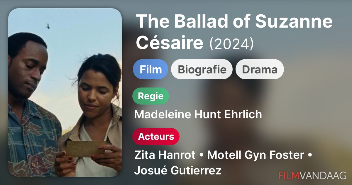 The Ballad of Suzanne Césaire (film, 2024) - FilmVandaag.nl