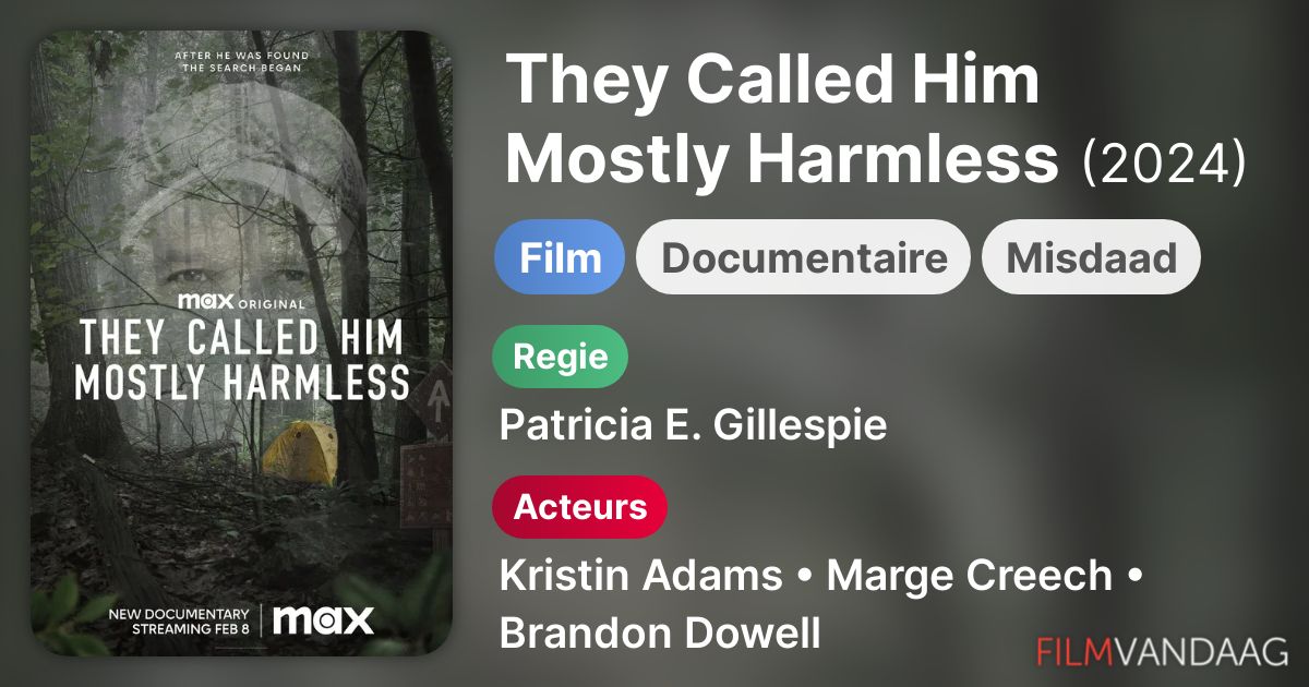 Alle acteurs in They Called Him Mostly Harmless (film, 2024) - FilmVandaag.nl
