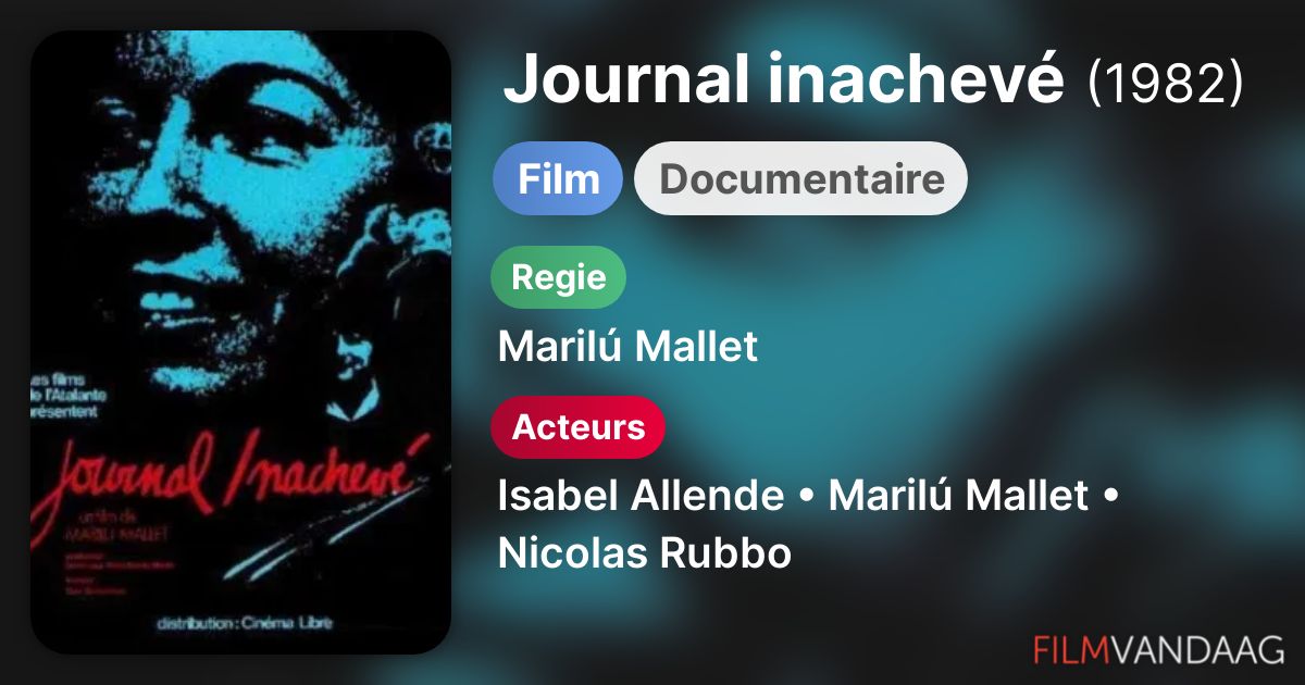 Journal inachevé (film, 1982) kopen op dvd of blu-ray - FilmVandaag.nl