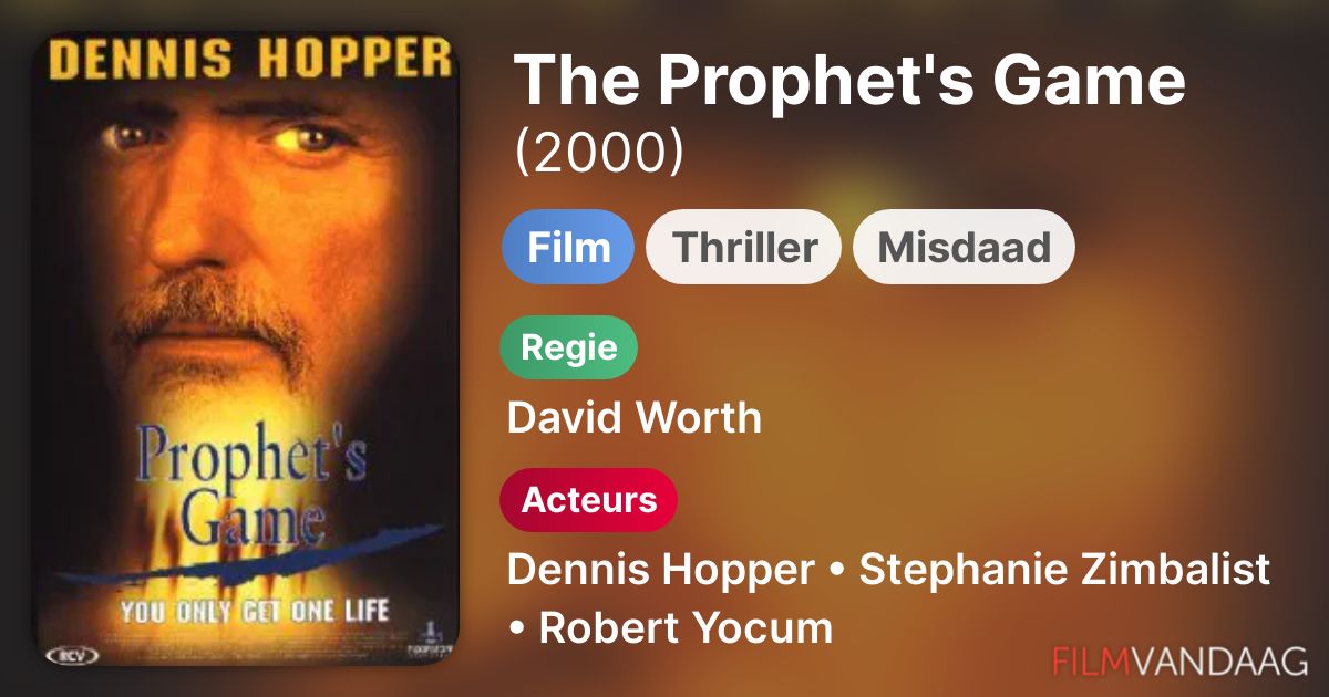 The Prophet's Game (film, 1999) - FilmVandaag.nl