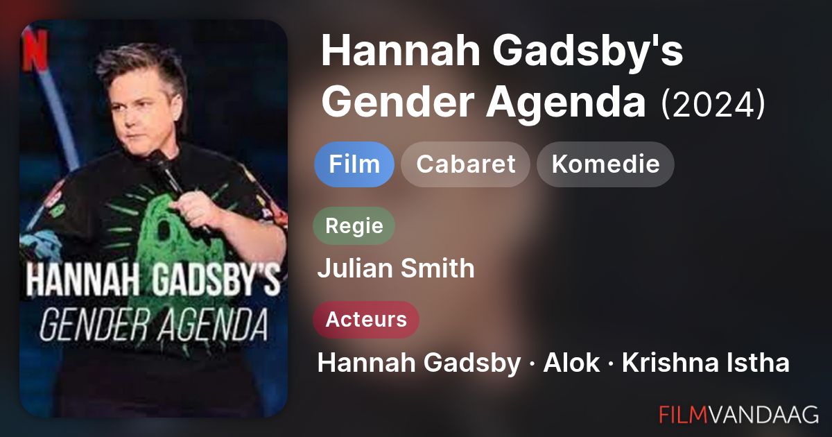 Hannah Gadsby's Gender Agenda (film, 2024) - FilmVandaag.nl