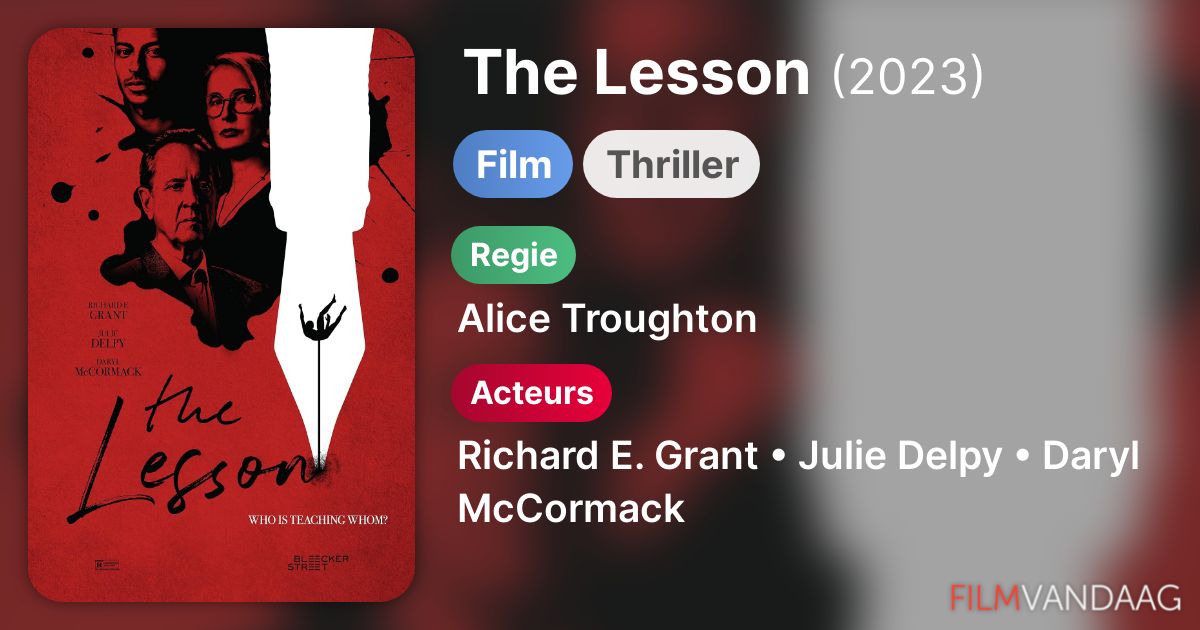 The Lesson (film, 2023) - FilmVandaag.nl