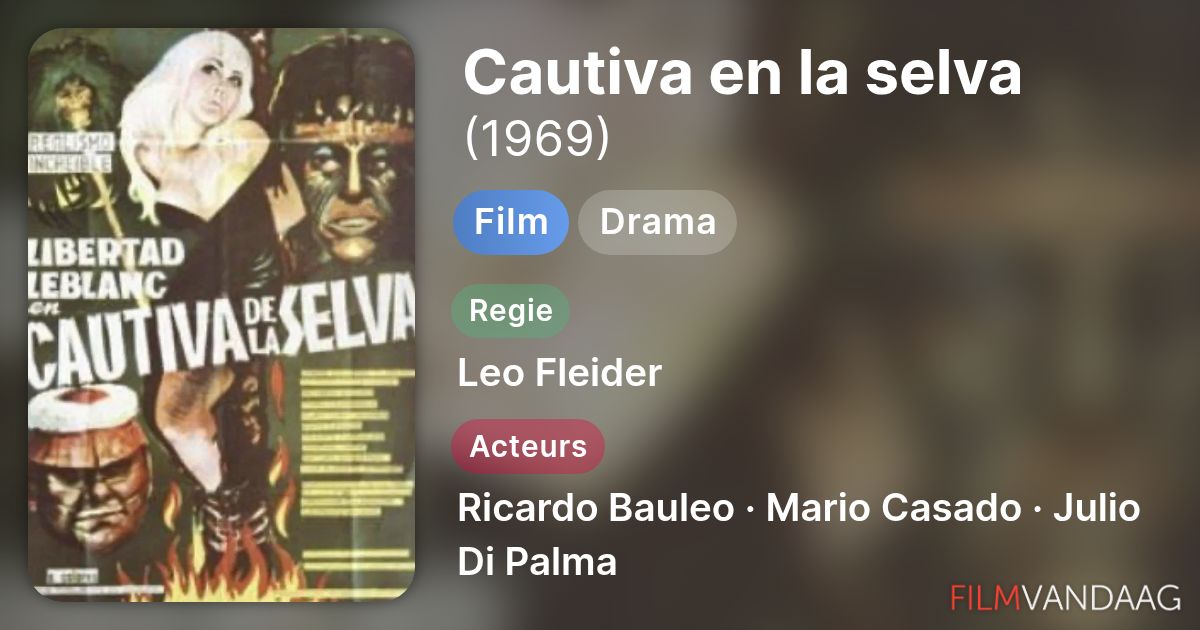 Cautiva en la selva (film, 1969) - FilmVandaag.nl