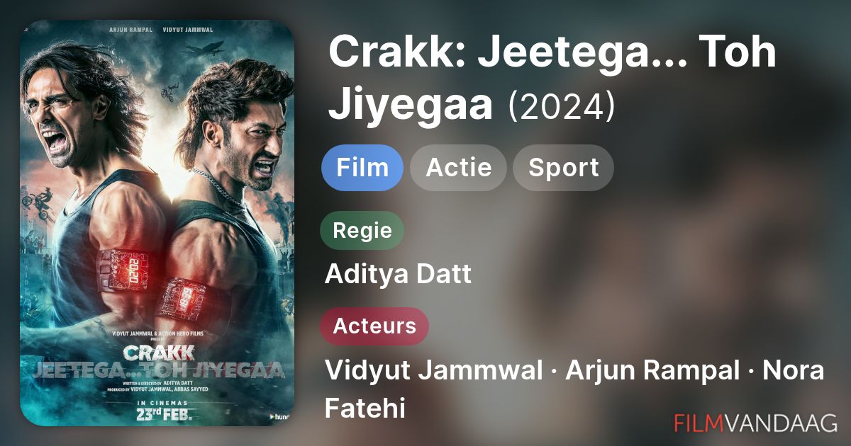 Crakk: Jeetega... Toh Jiyegaa (film, 2024) - FilmVandaag.nl