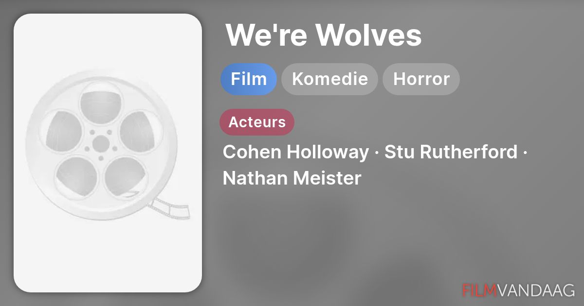 Alle acteurs in We're Wolves (film) - FilmVandaag.nl