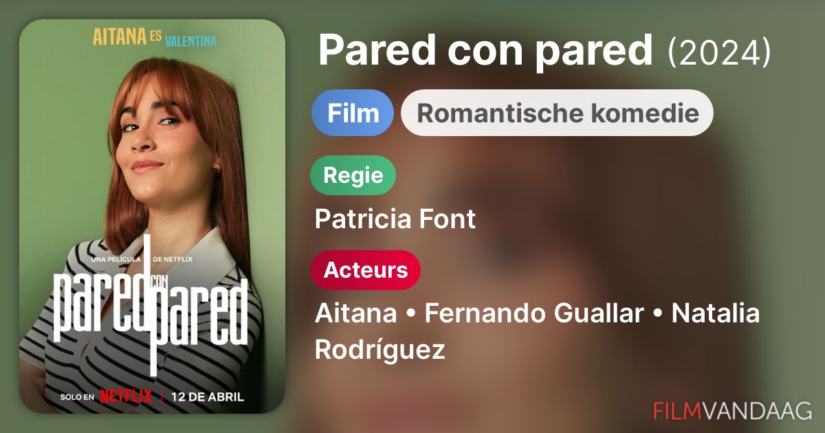 Pared con pared (film, 2024) - FilmVandaag.nl