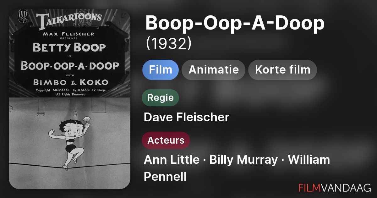 Boop-Oop-A-Doop (film, 1932) kopen op dvd of blu-ray - FilmVandaag.nl