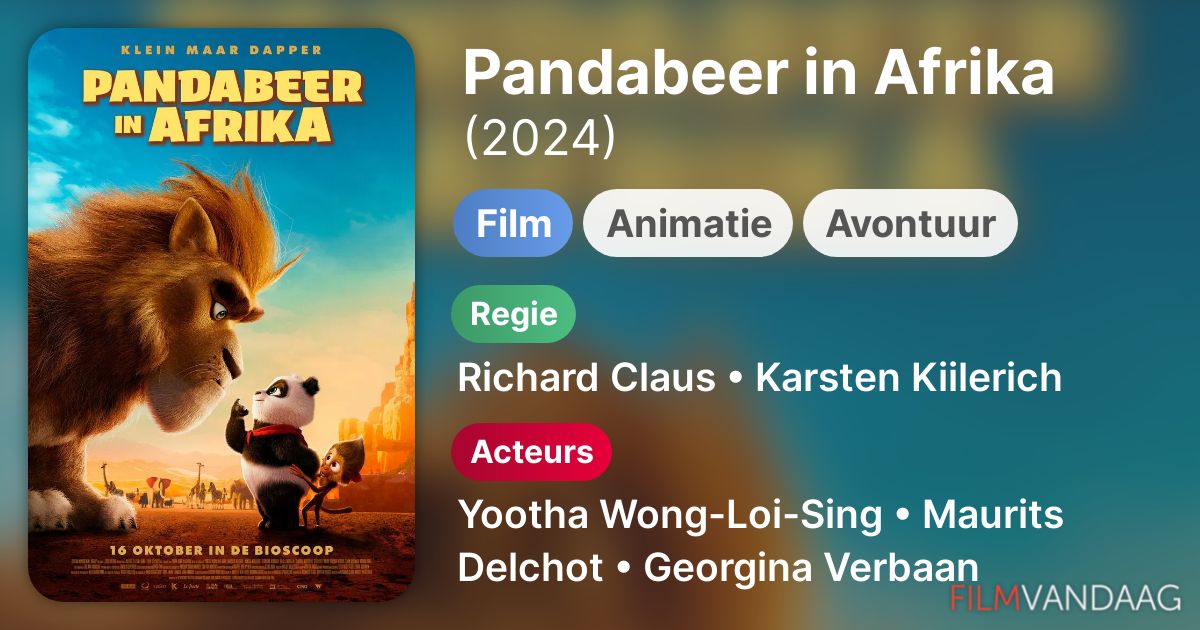 Pandabeer in Afrika (film, 2024) - FilmVandaag.nl