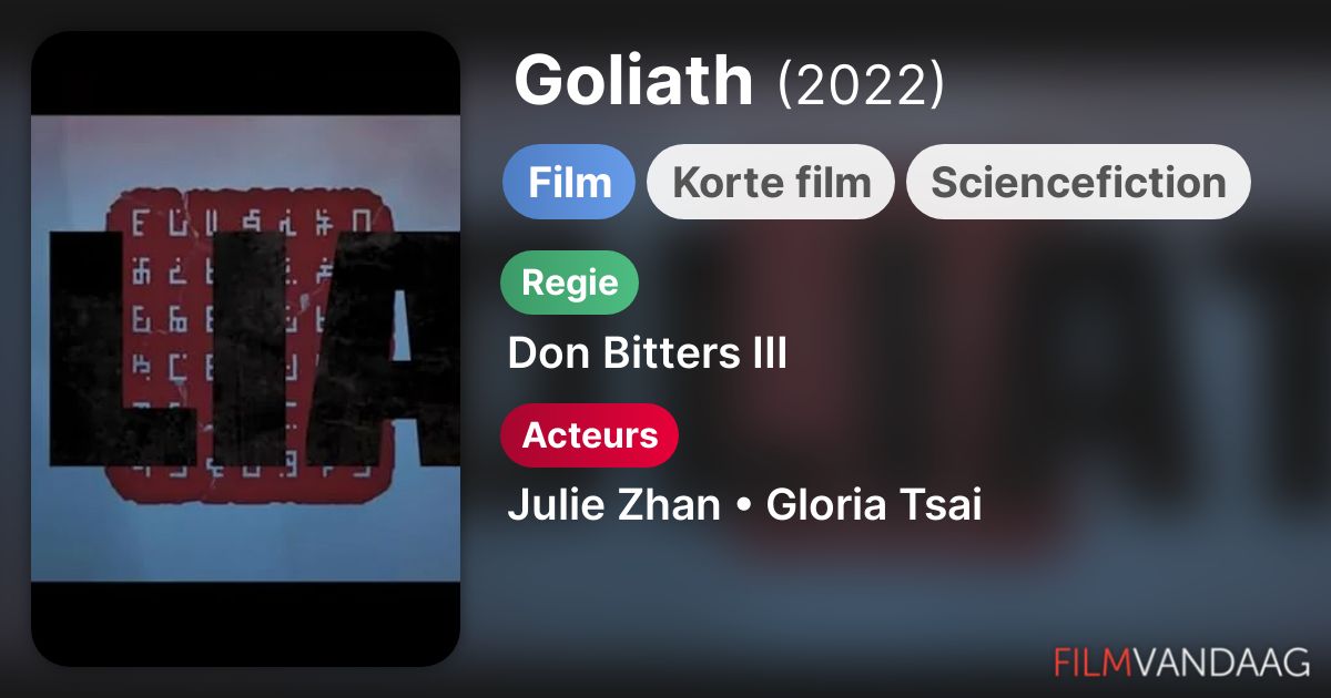Goliath (film, 2022) - FilmVandaag.nl