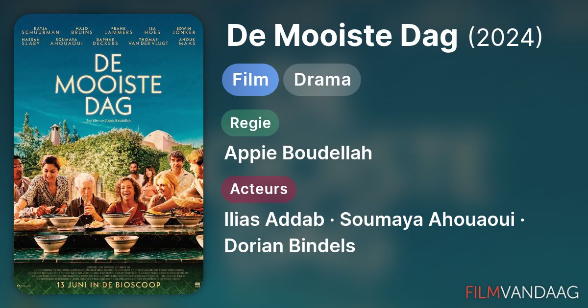 Alle acteurs in De Mooiste Dag (film, 2024) - FilmVandaag.nl
