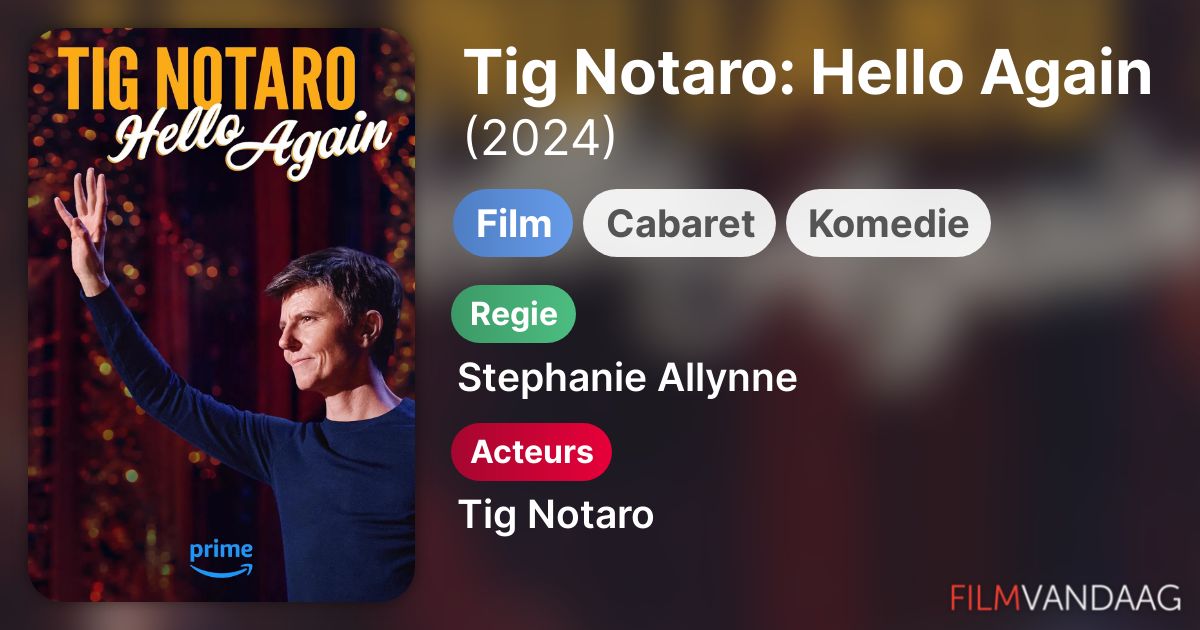 Tig Notaro: Hello Again (film, 2024) - FilmVandaag.nl