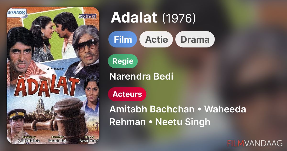 Adalat (film, 1976) - FilmVandaag.nl