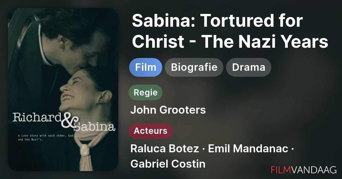 Sabina: Tortured for Christ - The Nazi Years (film, 2021) - FilmVandaag.nl