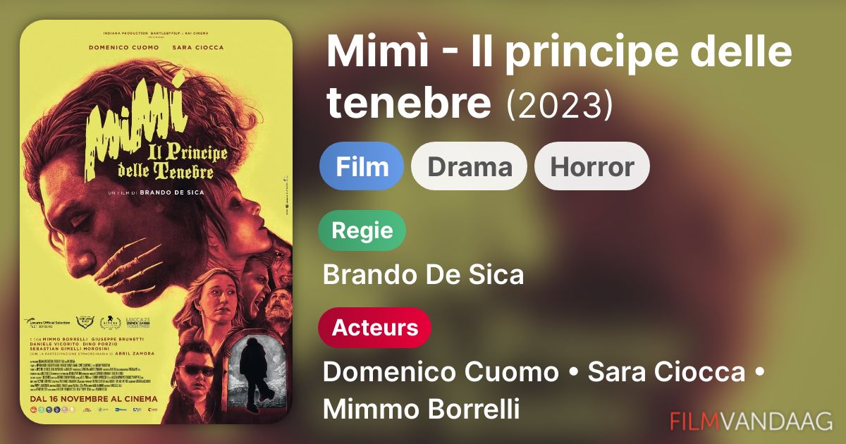 Mimì - Il principe delle tenebre (film, 2023) kopen op dvd of blu-ray - FilmVandaag.nl
