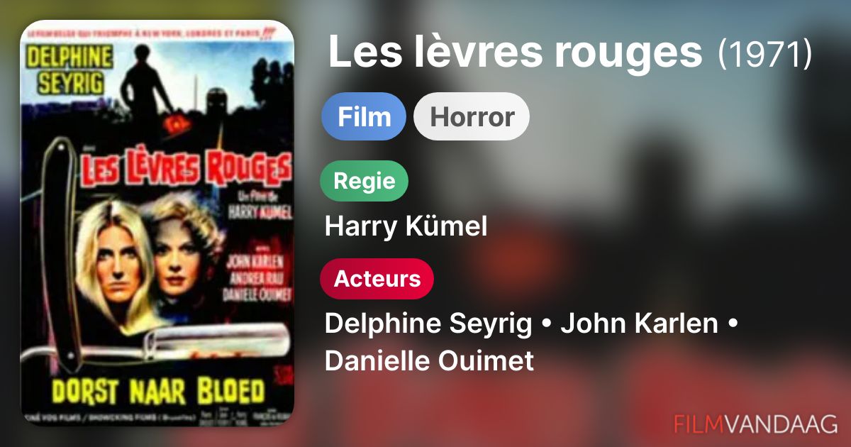 Les lèvres rouges (film, 1971) - FilmVandaag.nl
