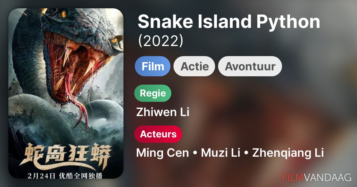 Snake Island Python (film, 2022) - FilmVandaag.nl