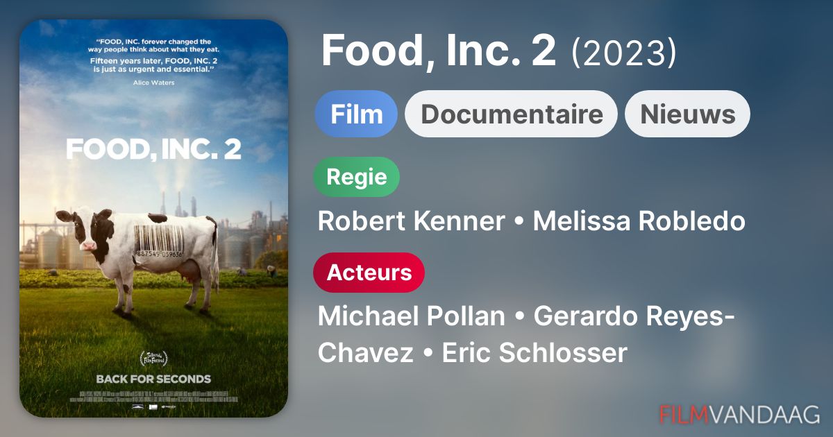 Food, Inc. 2 (film, 2023) Nu Online Kijken - FilmVandaag.nl