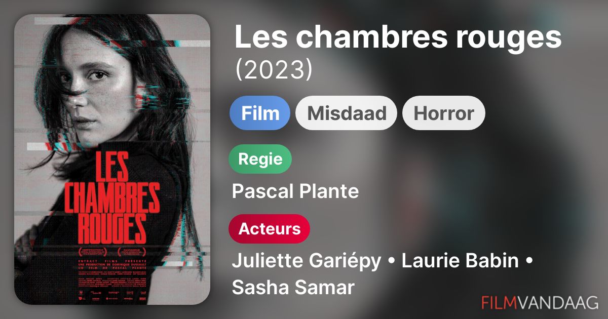 Les chambres rouges (film, 2023) kopen op dvd of blu-ray - FilmVandaag.nl