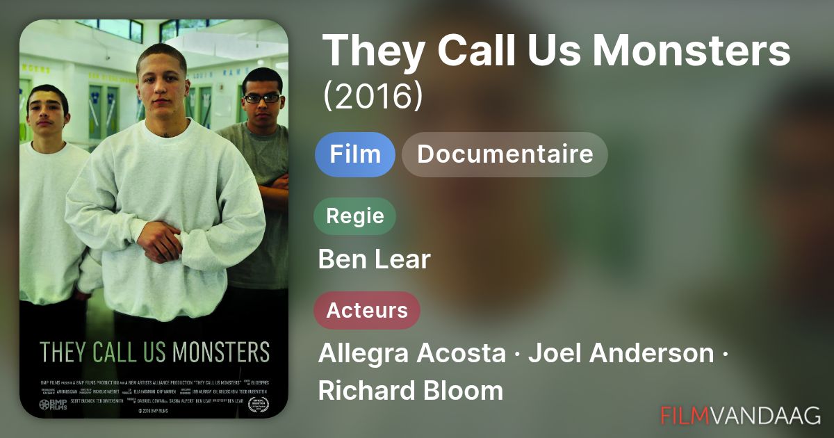 They Call Us Monsters (film, 2016) kopen op dvd of blu-ray - FilmVandaag.nl