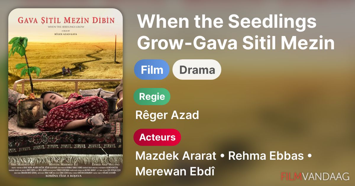 Alle acteurs in When the Seedlings Grow-Gava Sitil Mezin Dibin (film, 2022) - FilmVandaag.nl