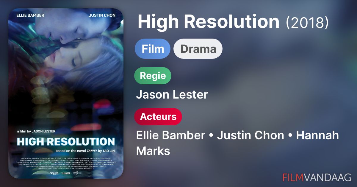 High Resolution (film, 2018) - FilmVandaag.nl