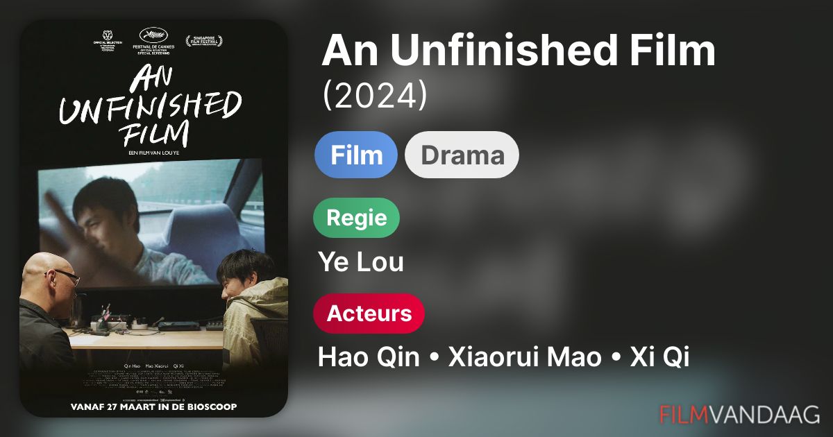An Unfinished Film (film, 2024) Nu Online Kijken - FilmVandaag.nl