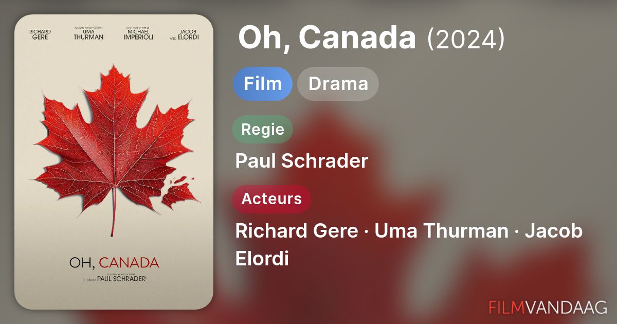 Oh, Canada (film, 2024) - FilmVandaag.nl