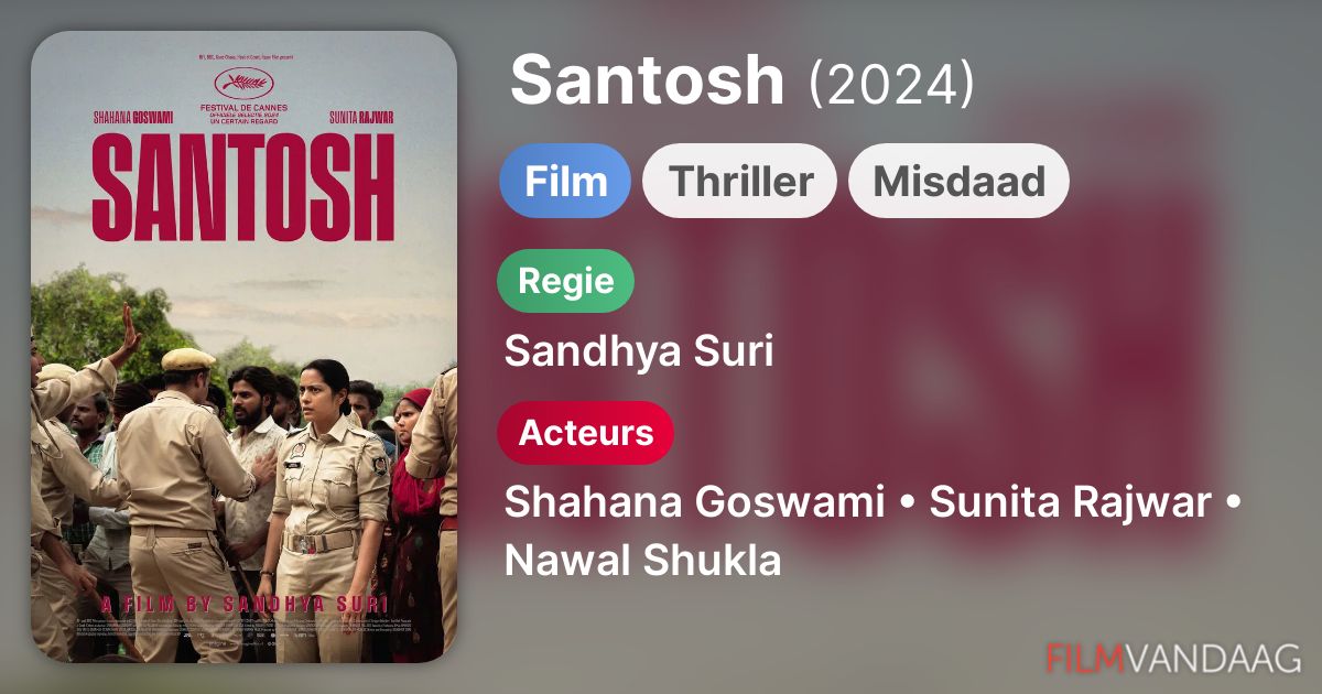 Alle acteurs in Santosh (film, 2024) - FilmVandaag.nl