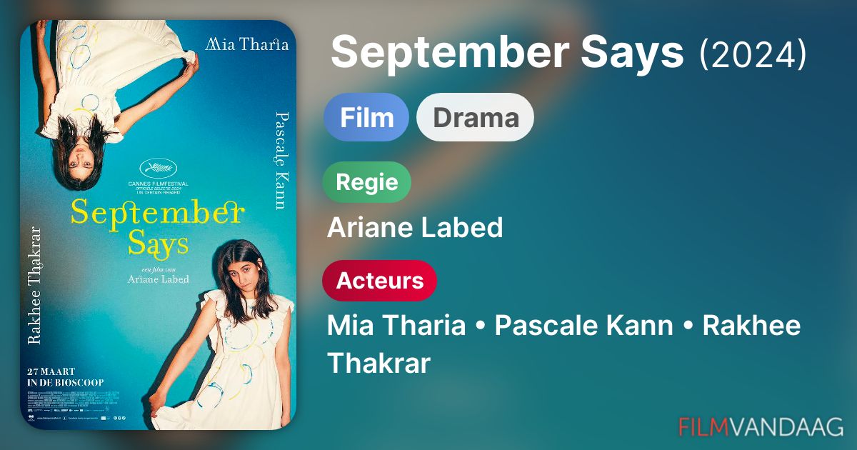 September Says (film, 2024) Nu Online Kijken - FilmVandaag.nl