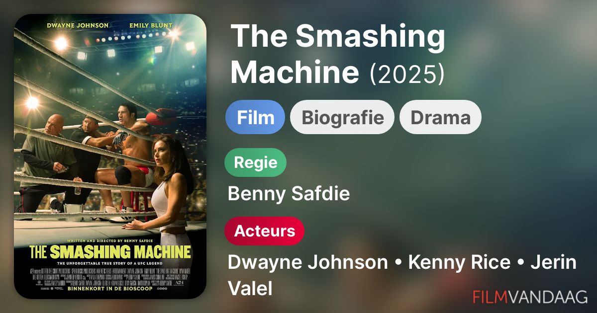 The Smashing Machine (film, 2025) - FilmVandaag.nl
