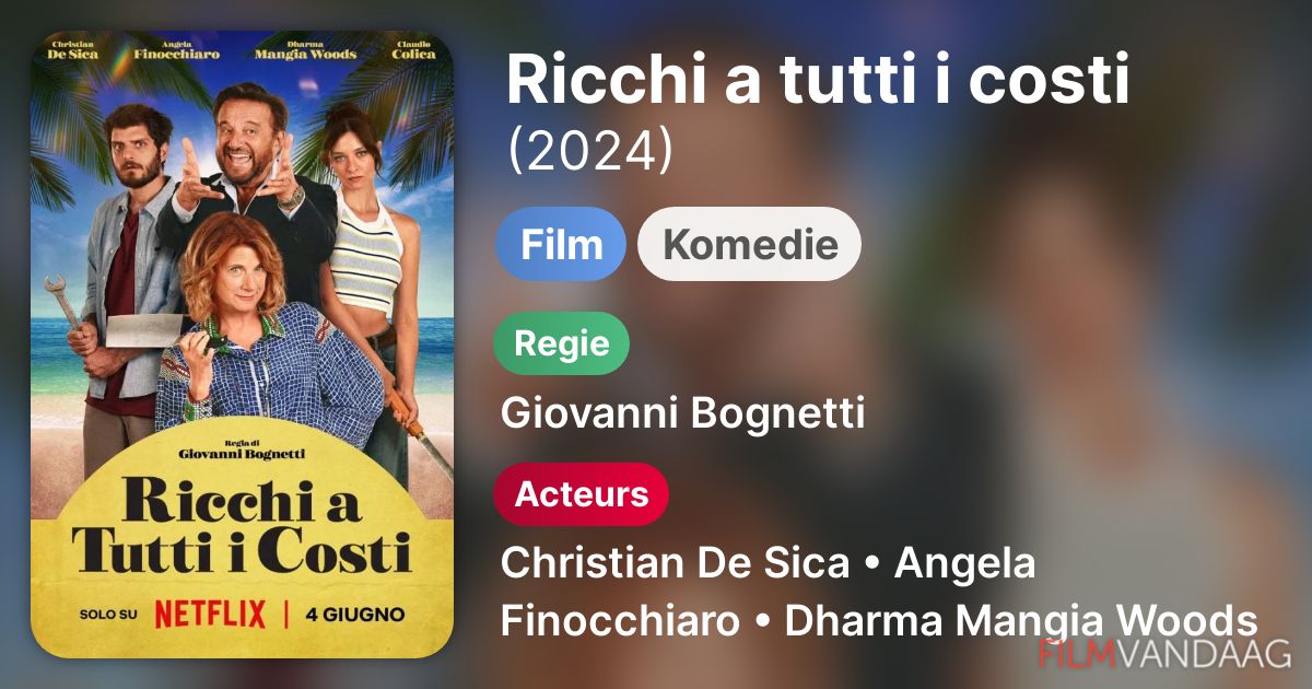 Alle acteurs in Ricchi a tutti i costi (film, 2024) - FilmVandaag.nl
